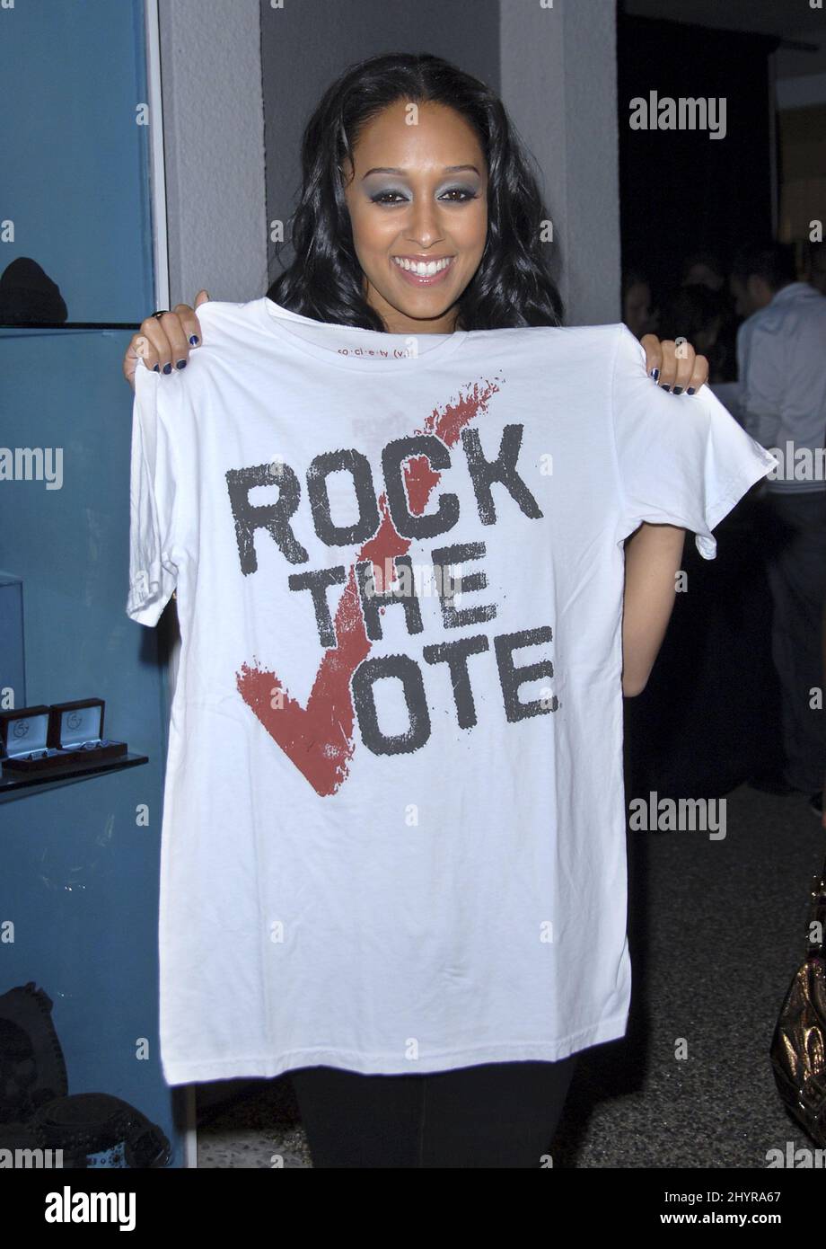Tia Mowry attends the "Rock The Vote" Nationwide Launch for the 2008 ...