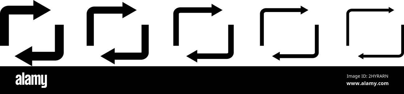 A set of rotating arrow icons by size. Editable vectors Stock Vector ...