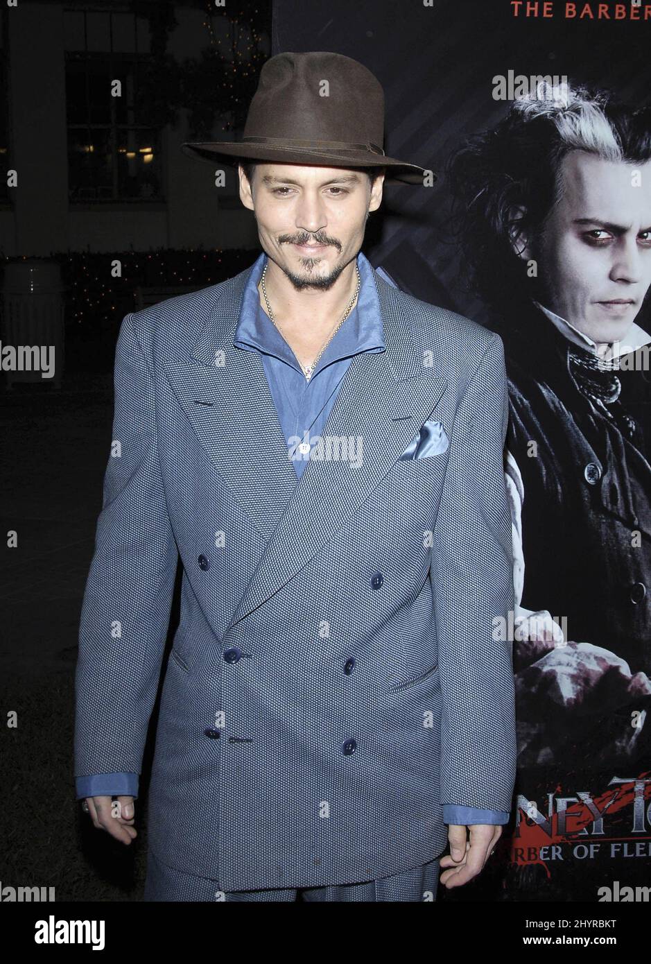 Johnny Depp attends the premiere of "Sweeney Todd: The Demon Barber of ...