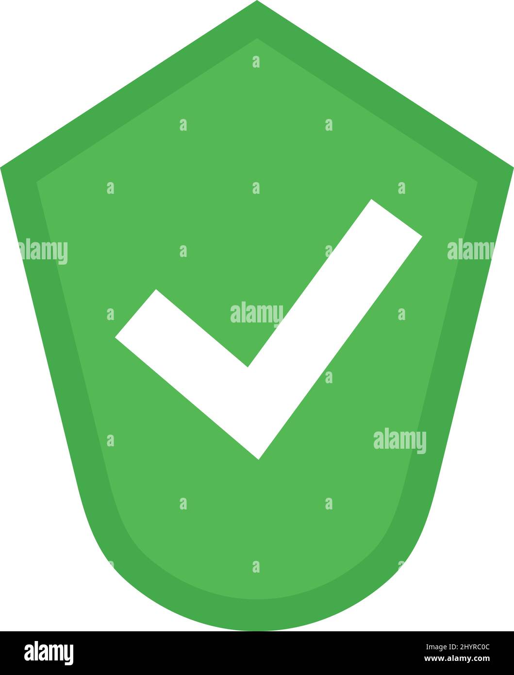 Authentication badge. Check mark and shield. Security. Editable vector Stock Vector Image & Art ...