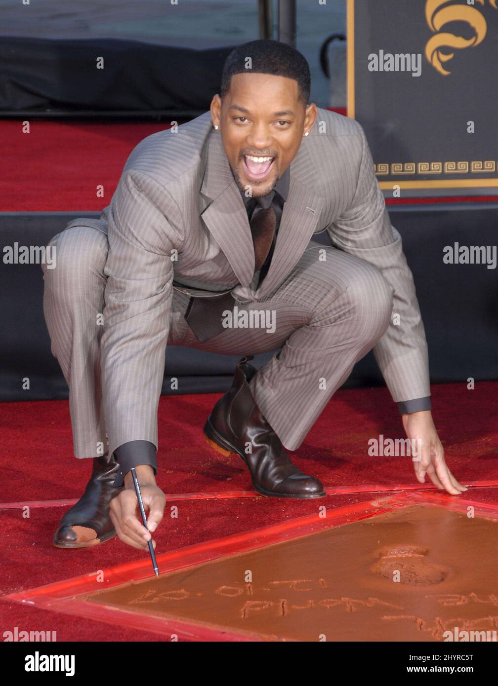 Will Smith is honored at a Hand and Footprint Ceremony at the Grauman's ...