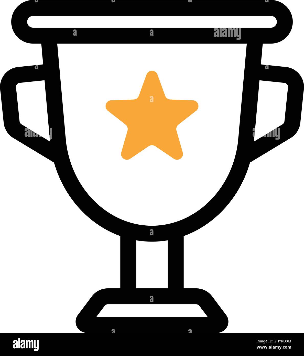 Star and trophy. Prize and ranking. Champion. Editable vector Stock ...