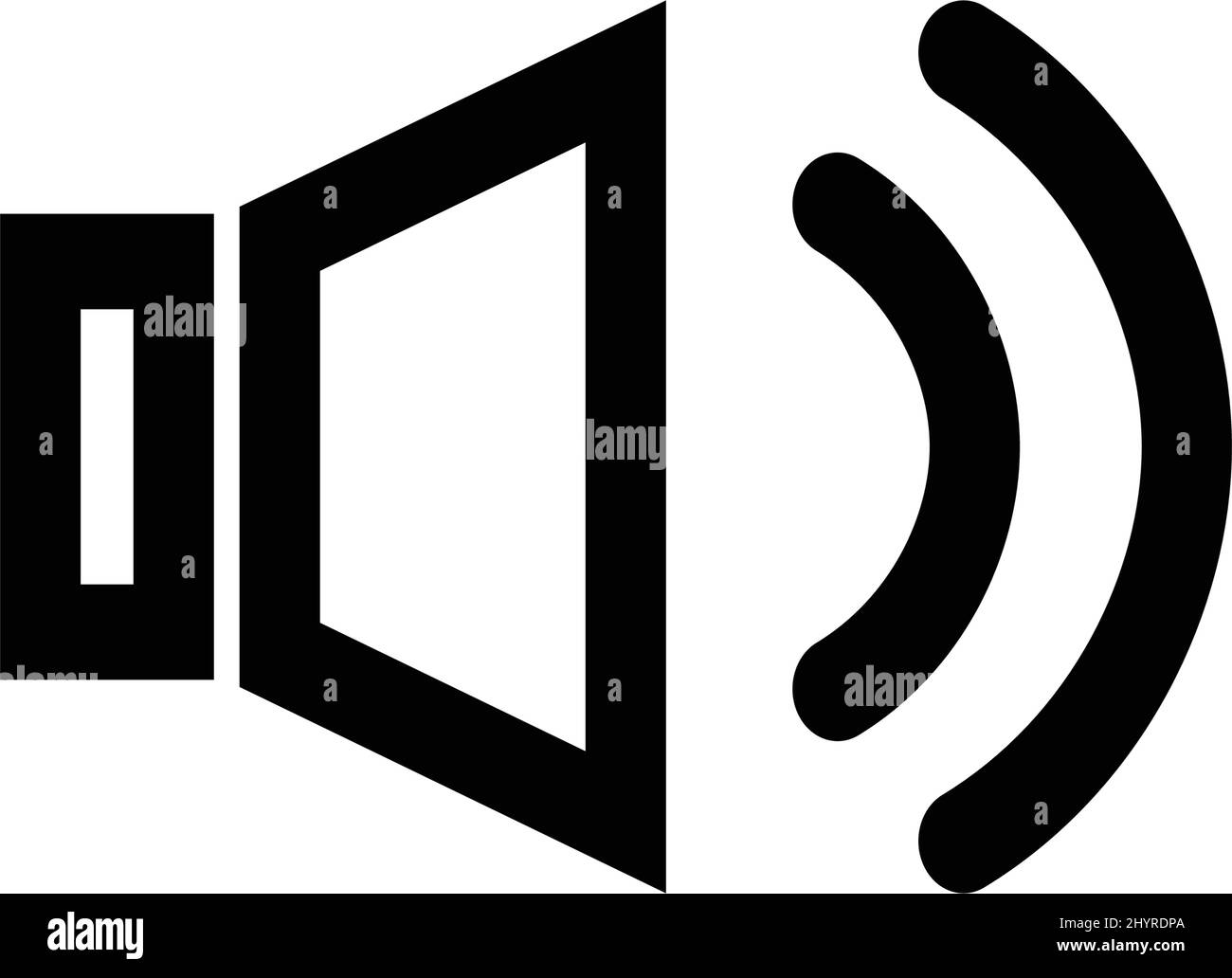 A simple volume icon. Sounds and tones. Editable vector Stock Vector ...