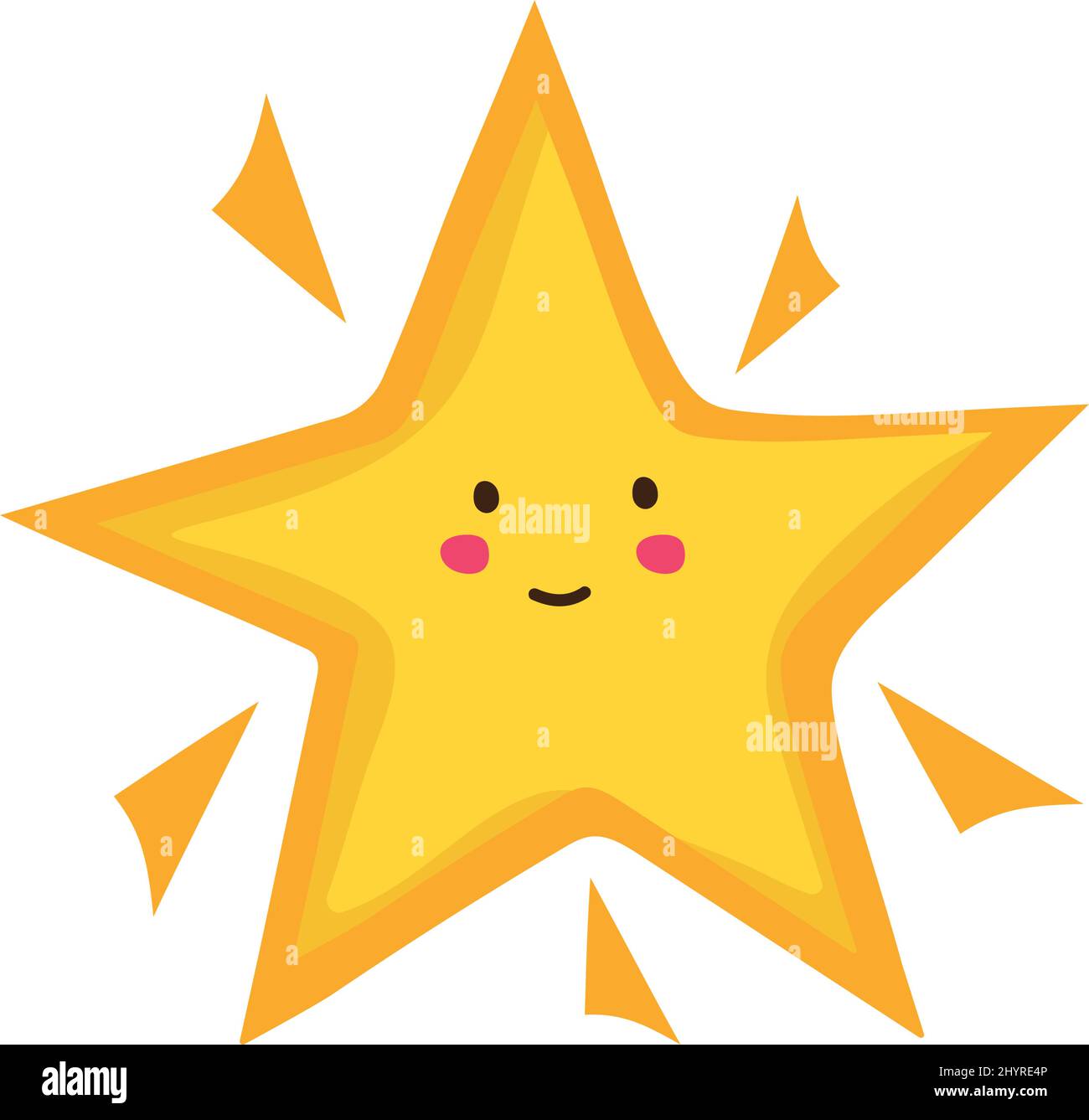 cute yellow star Stock Vector Image & Art - Alamy