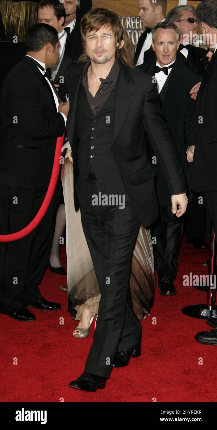 Brad Pitt arrives at the 14th Annual Screen Actors Guild Awards held at ...