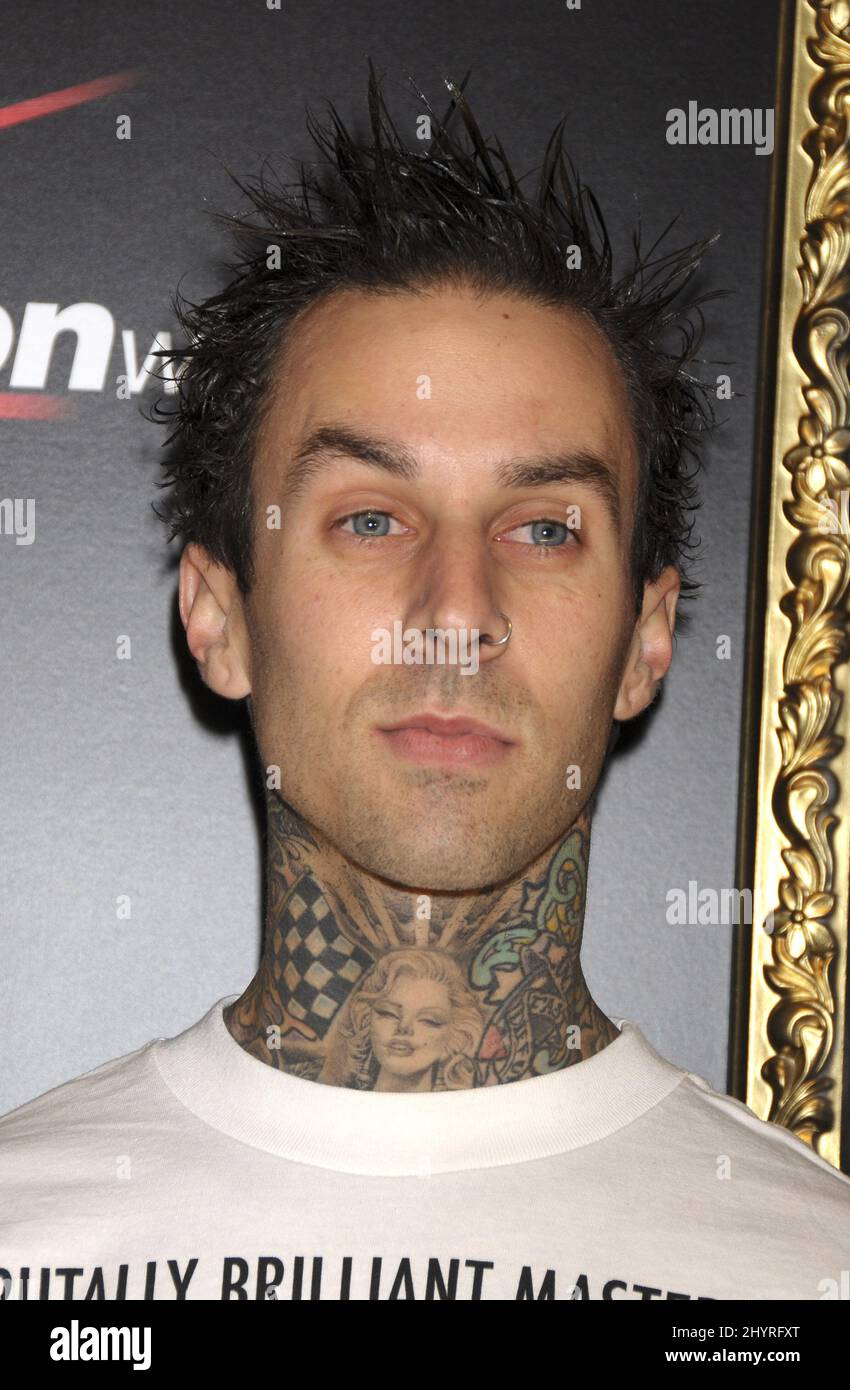 Travis Barker arrives at the Verizon Wireless And People Magazine party ...