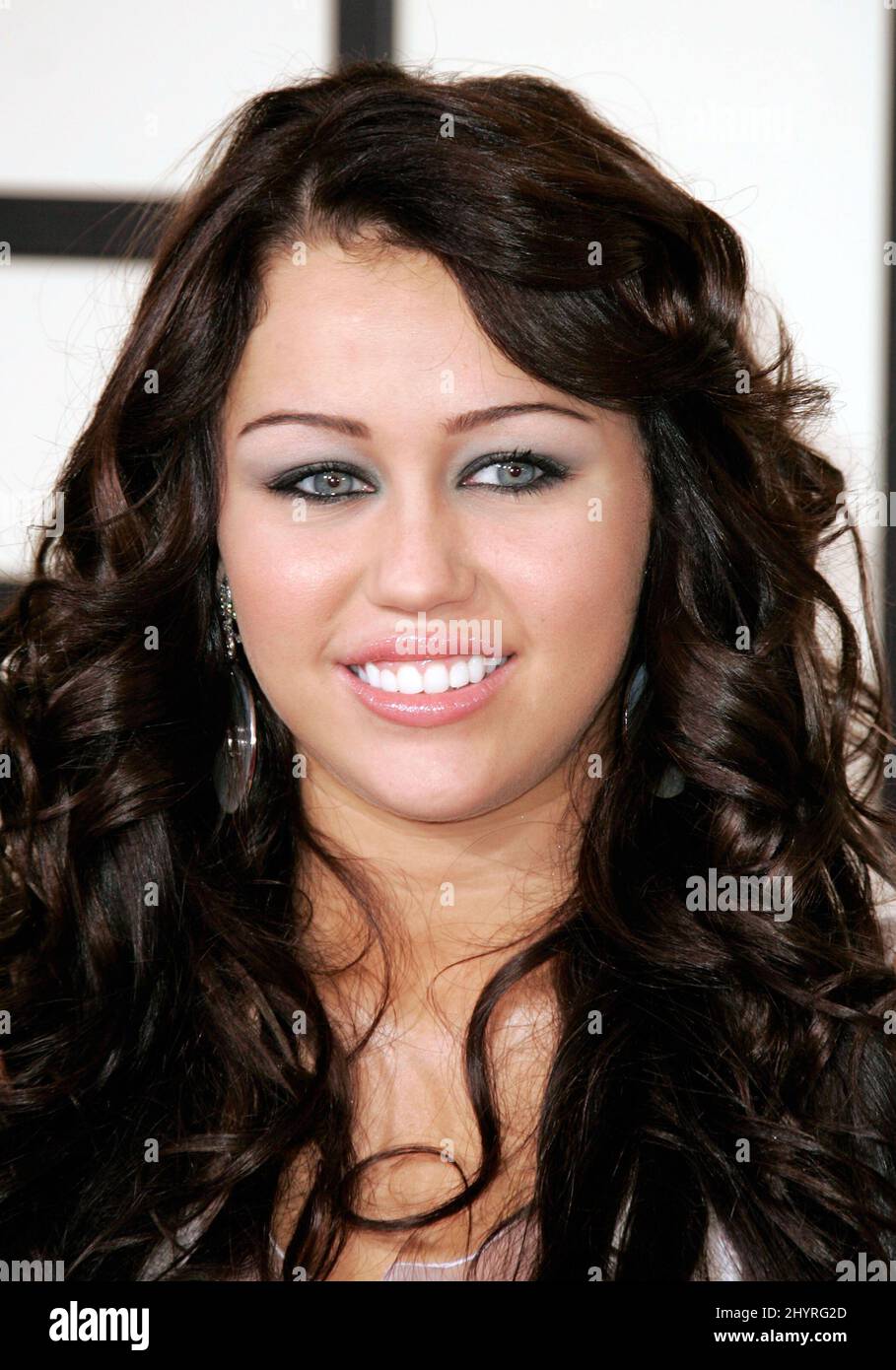 Miley Cyrus attends the 50th Annual GRAMMY Awards held at Staples ...