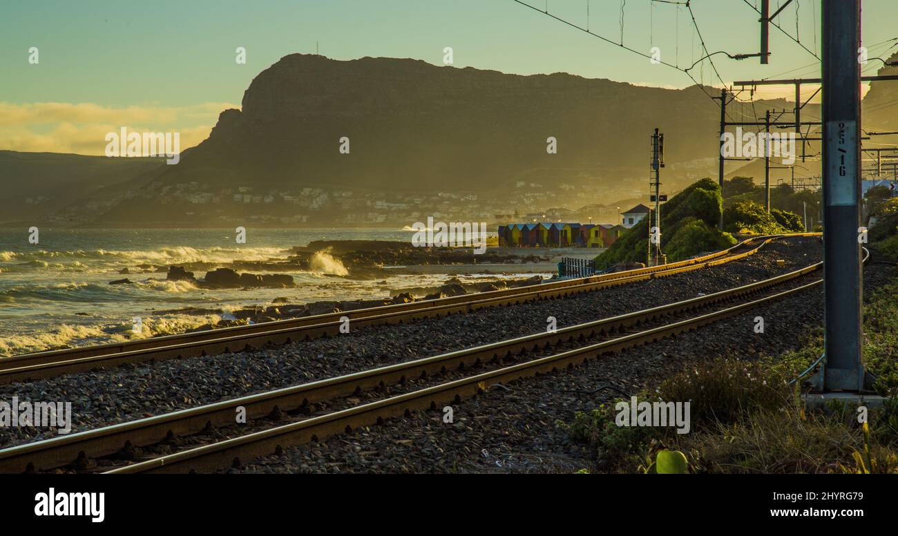 Beautiful shot of a railroad on a sunny day Stock Photo - Alamy