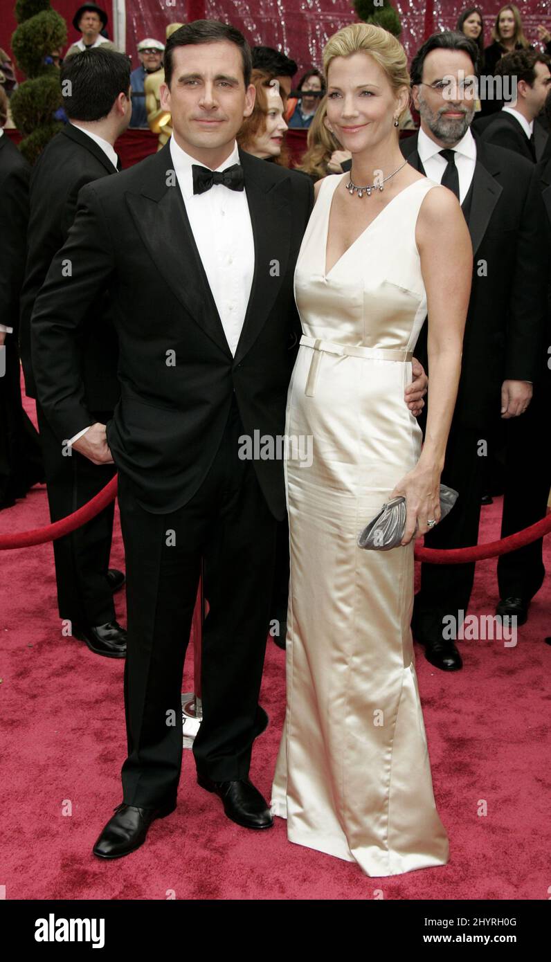 Steve Carell and wife Nancy Walls arrive at the 80th Annual Academy ...