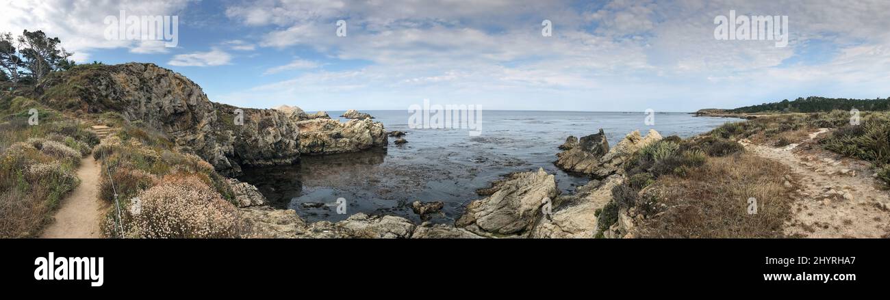 Beautiful panoramic aerial view of Big Sur coastline - California Stock ...