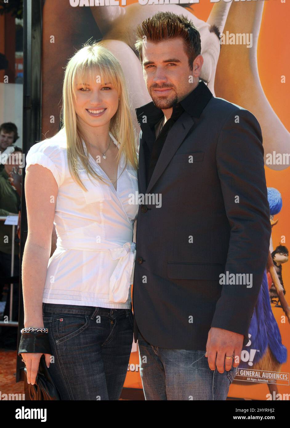 Jason Wahler and fiancee Katja arriving at the premiere of 'Horton ...