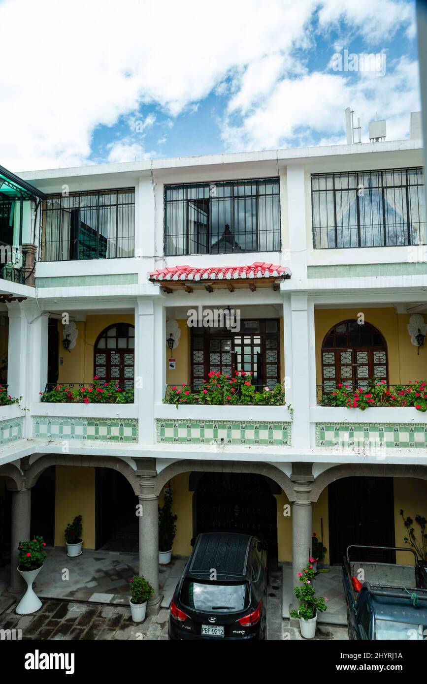 Courtyard of a building in Quito, Ecuador Stock Photo - Alamy