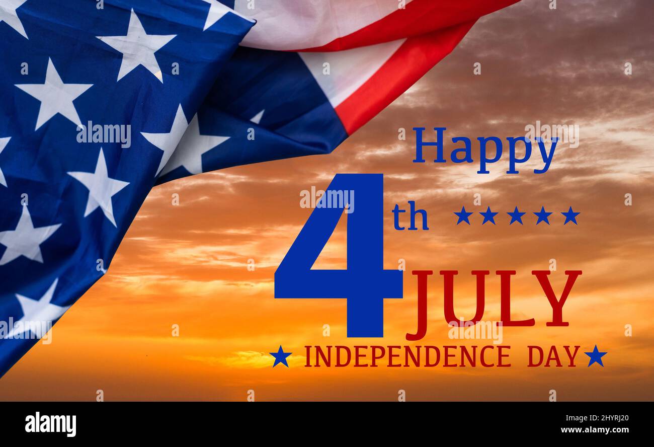 Happy 4th of July Over Distressed Wood Background Stock Photo - Alamy