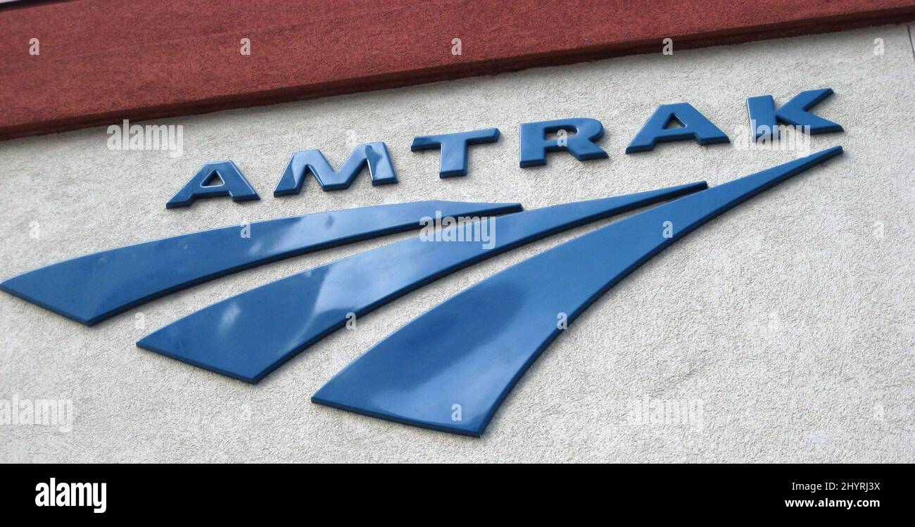 Amtrak Rail Station sign in Reno, Nevada Stock Photo - Alamy