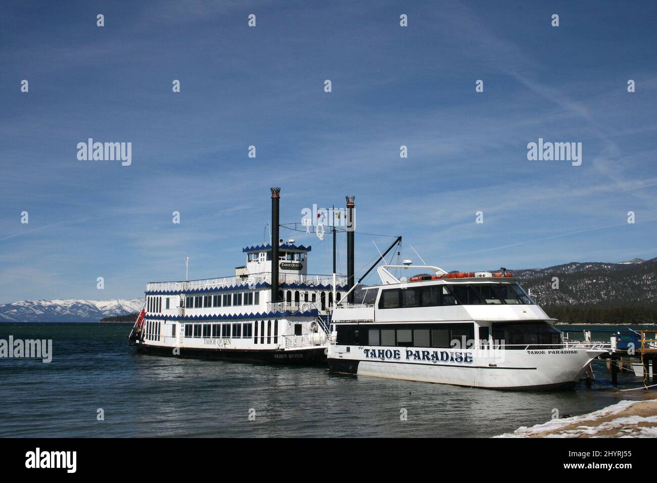 Tahoe Queen Paddlewheeler at Lake Tahoe in Nevada Stock Photo - Alamy