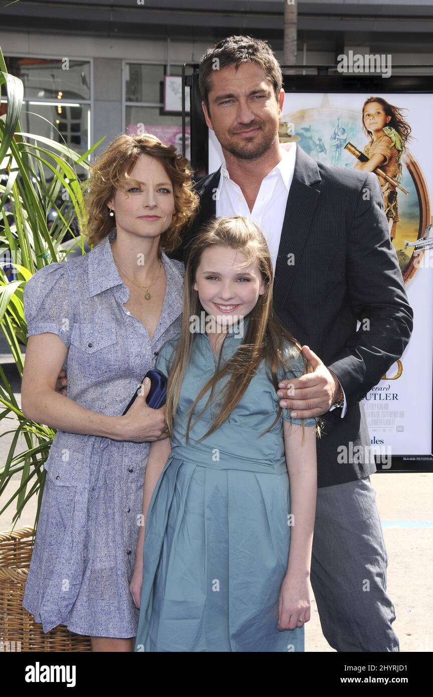 Jodie Foster, Gerard Butler and Abigail Breslin attending "Nim's Island ...