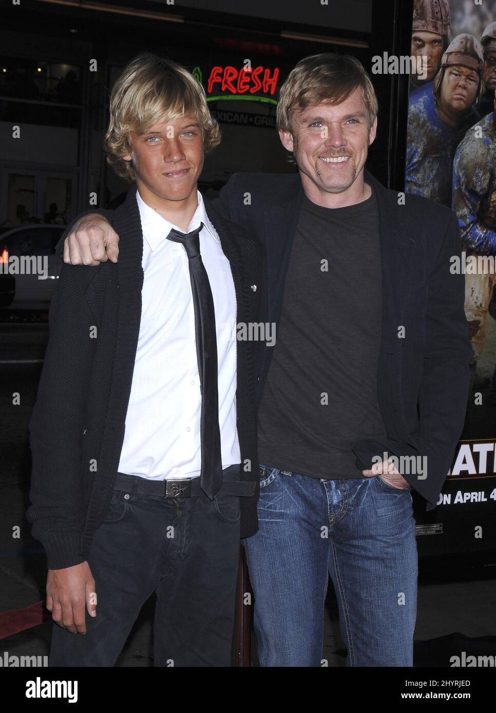 Rick Schroder and son Luke attend the Leatherheads world premiere held ...