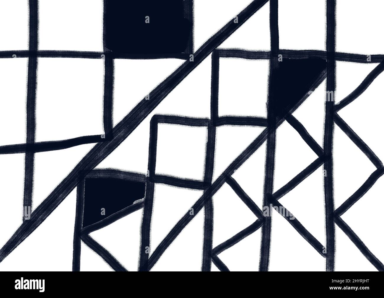 Tranquil African art zig zag pattern in black background, clip art with ...