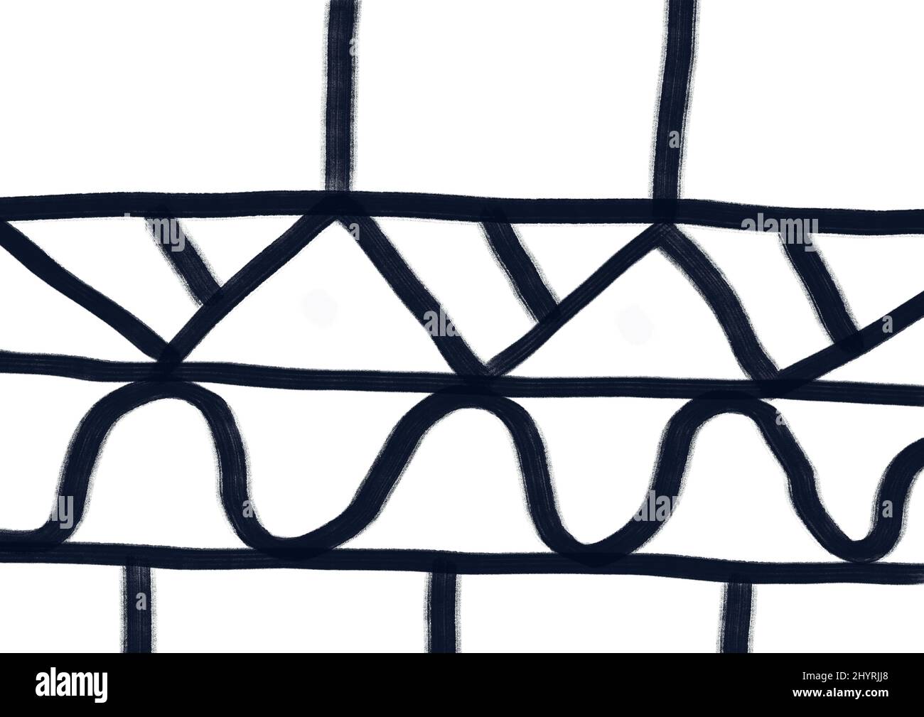 aesthetic African art zig zag squiggle pattern isolated , clip art with ...