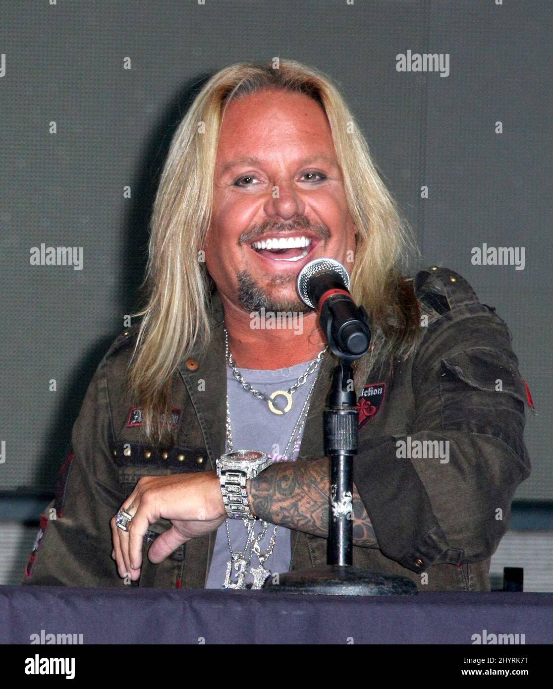 Vince Neil of Motley Crue during their press conference announcing ...