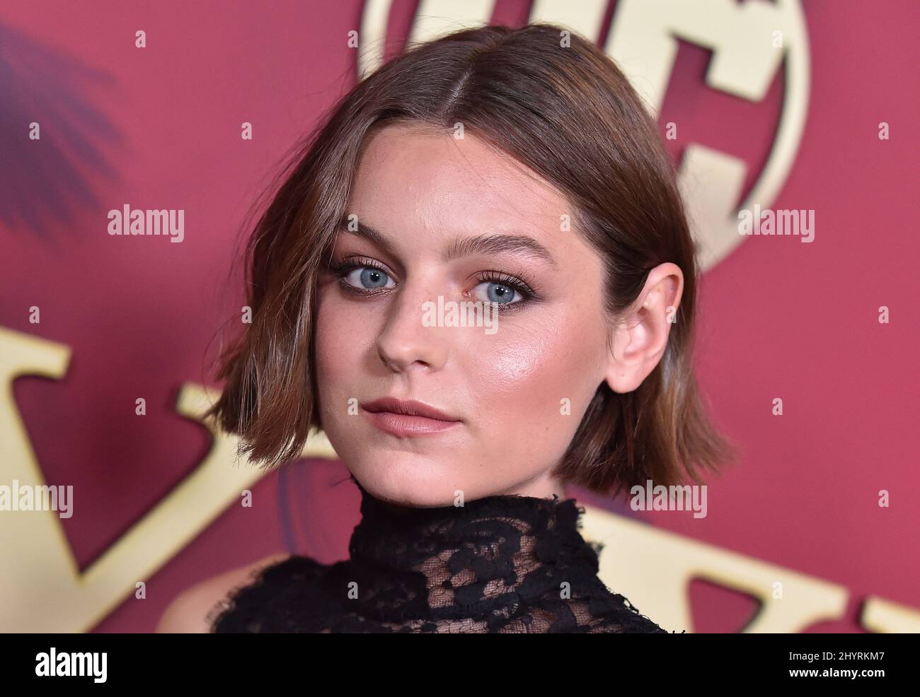 Emma Corrin at the Los Angeles premiere of EPIX's 'Pennyworth' held at ...