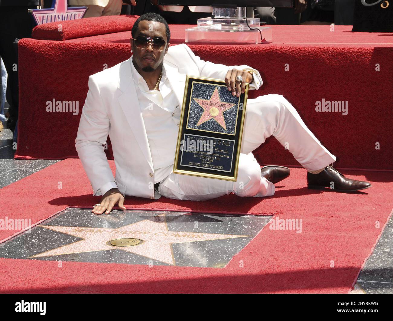 Sean Combs during the Walk of Fame Ceremony where he was honoured and a ...