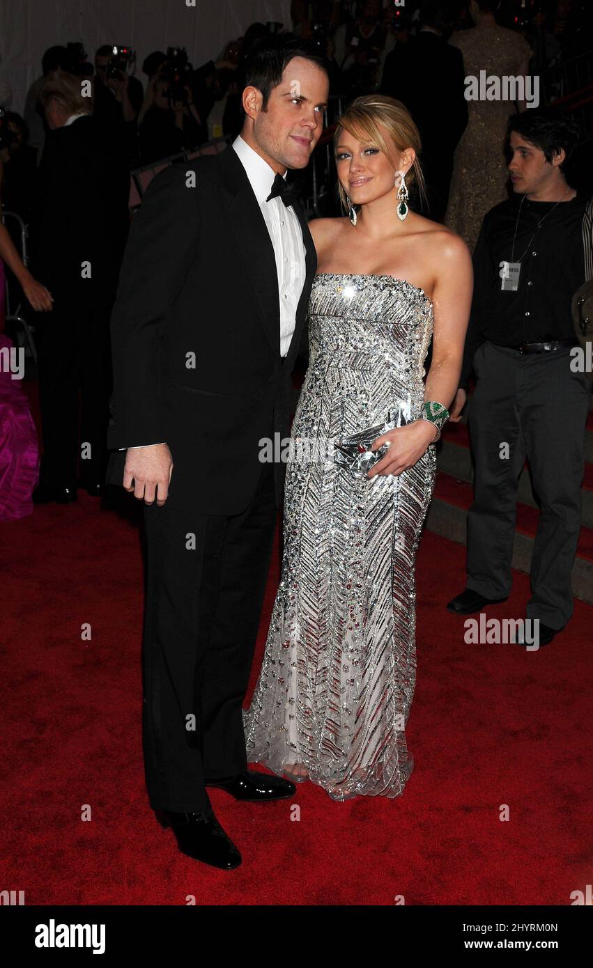 Mike Comrie and Hilary Duff arriving at the Costume Institute Gala held ...