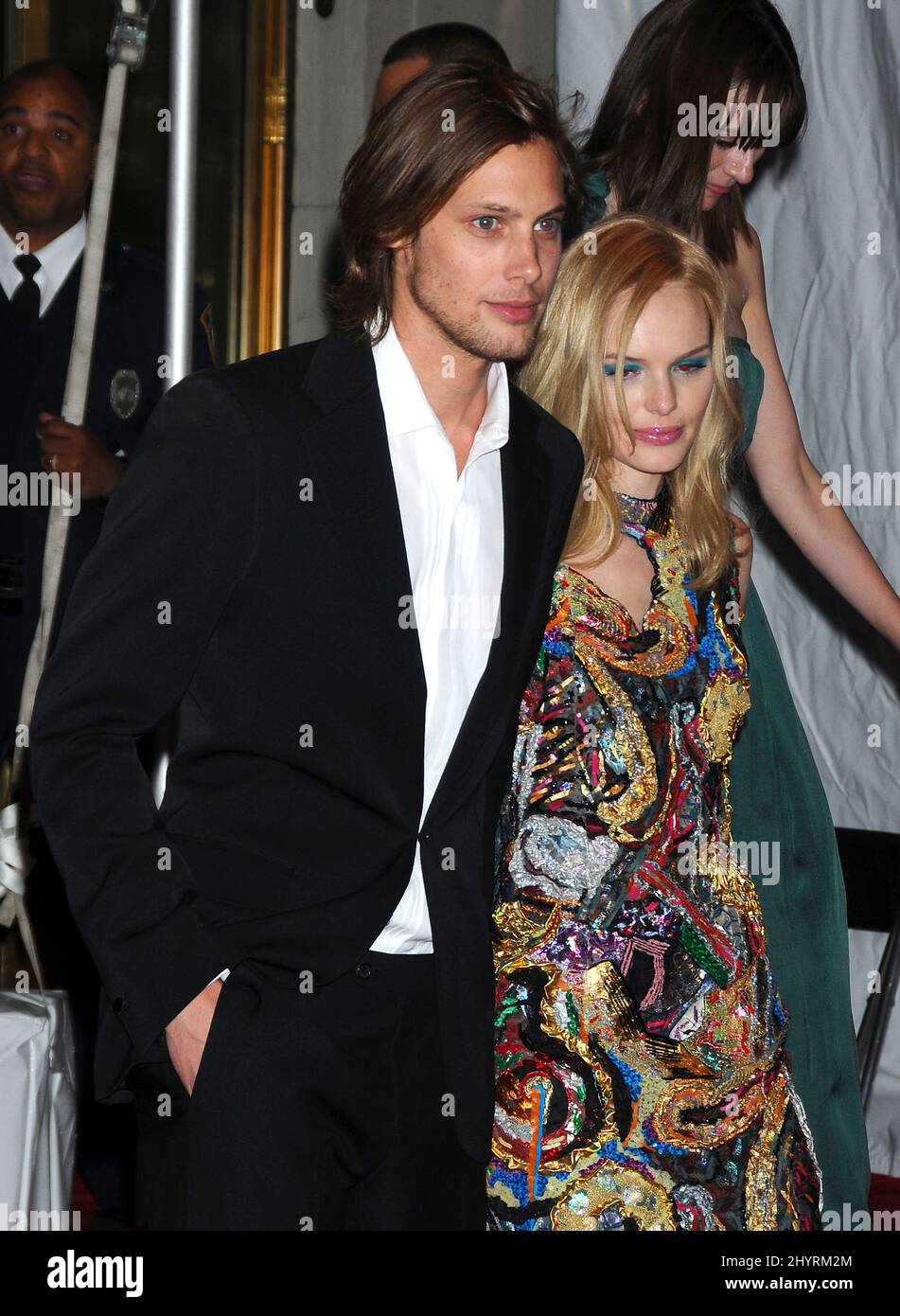 Kate Bosworth and James Rousseau arriving at the Costume Institute Gala ...