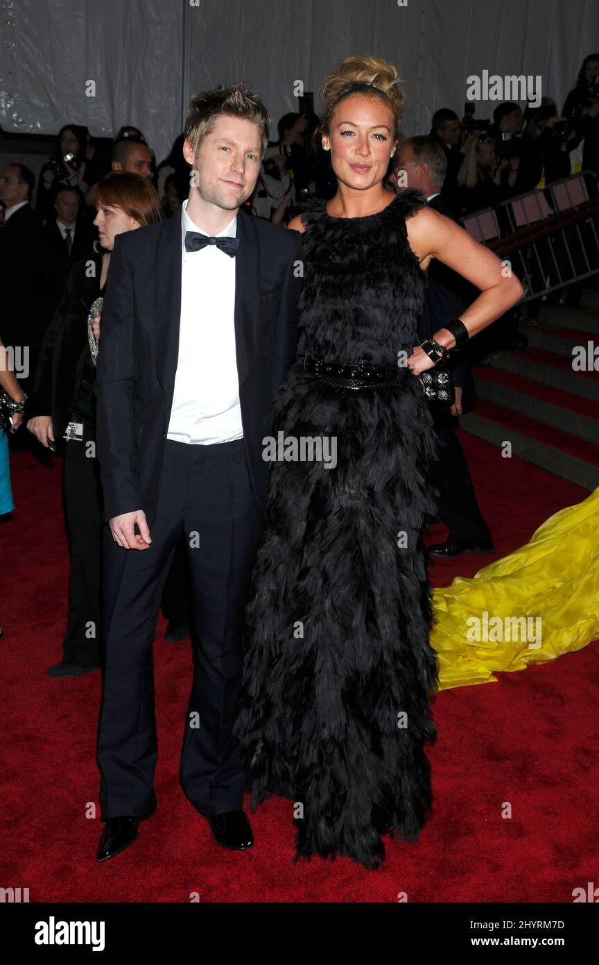 Cat Deeley and Christopher Bailey arriving at the Costume Institute ...