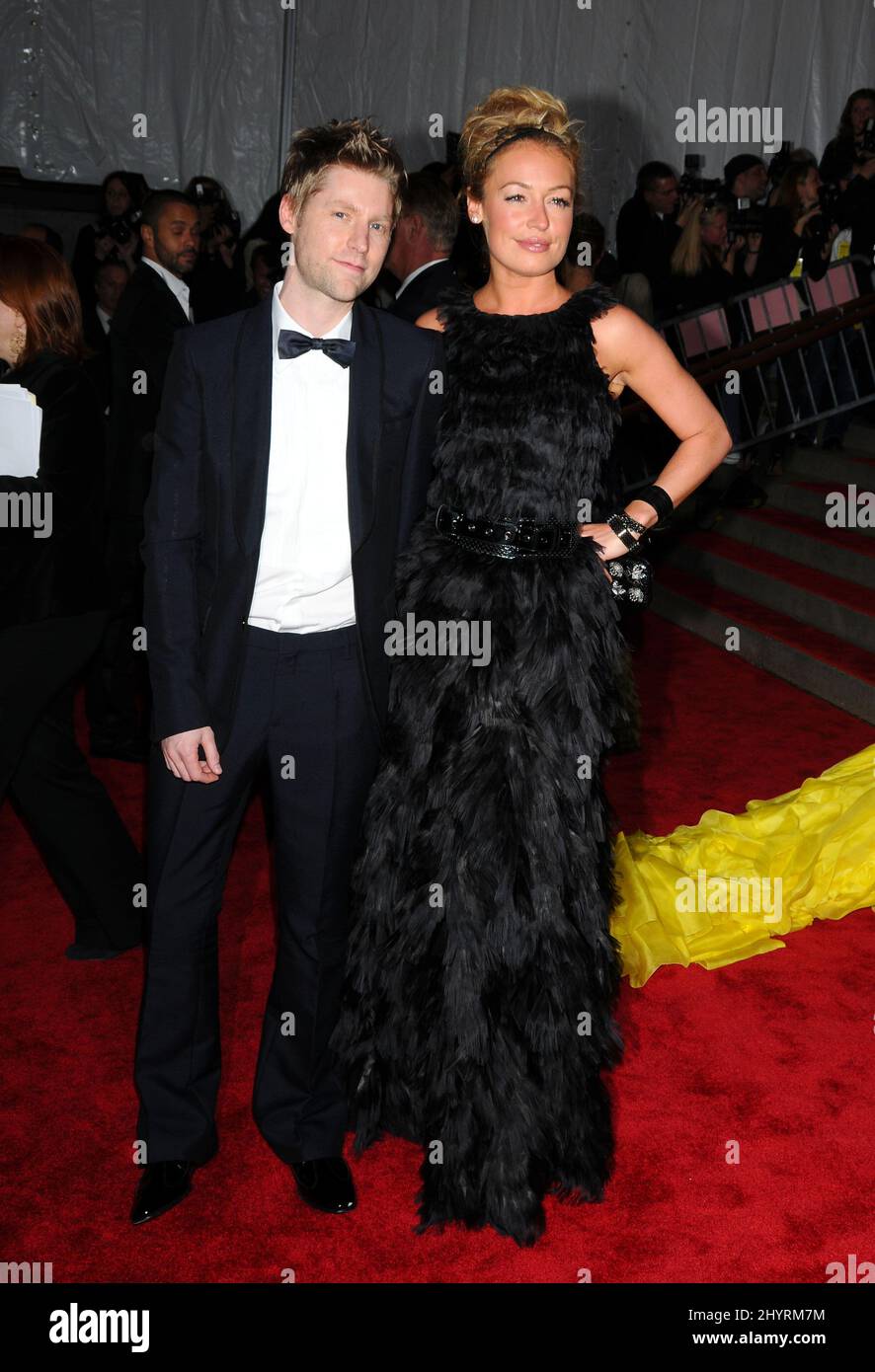 Cat Deeley and Christopher Bailey arriving at the Costume Institute ...