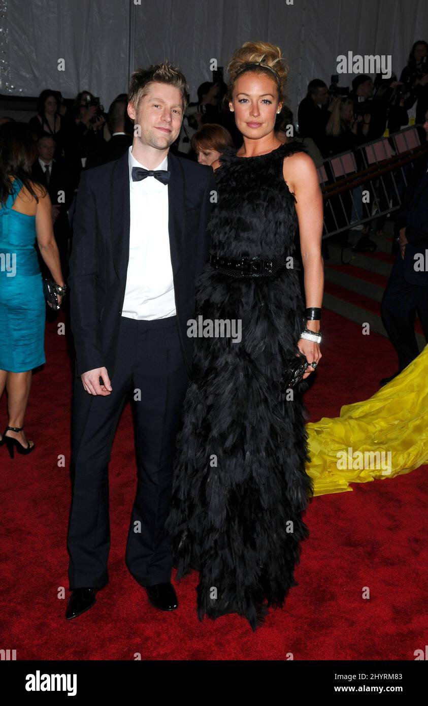 Cat Deeley and Christopher Bailey arriving at the Costume Institute ...