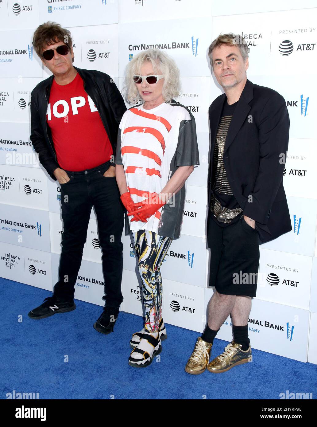 Clem Burke, Debbie Harry and Rob Roth attending the 2021 Tribeca Film ...