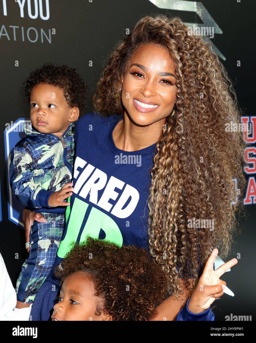 Ciara & son Win Harrison Wilson attending Russell Wilson & Ciara 3Brand ...