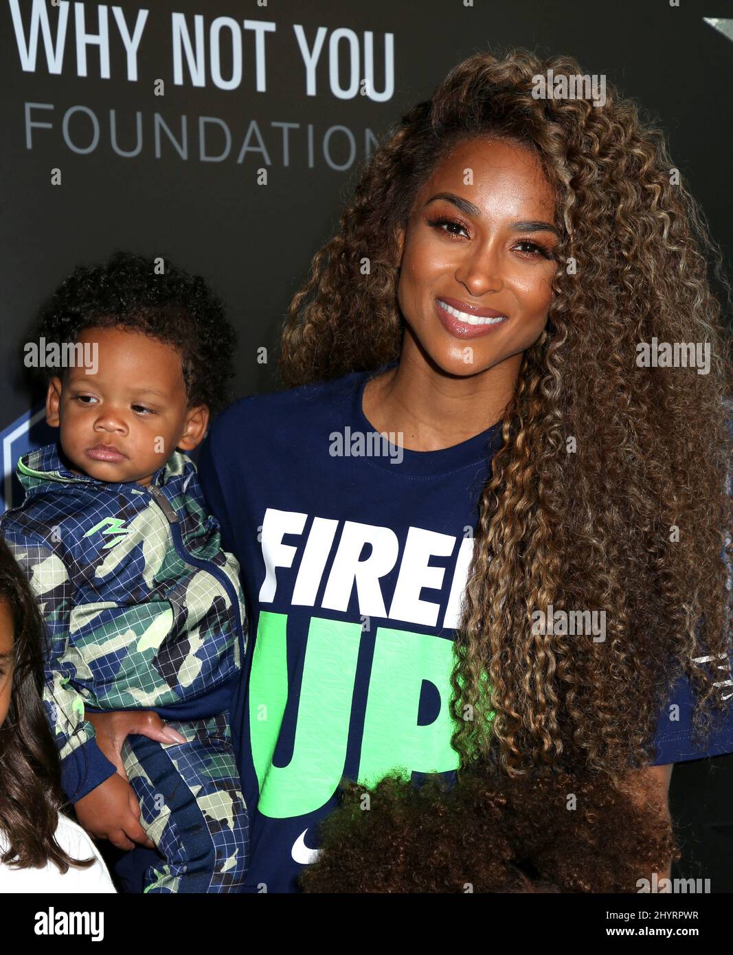 Ciara & son Win Harrison Wilson attending Russell Wilson & Ciara 3Brand ...
