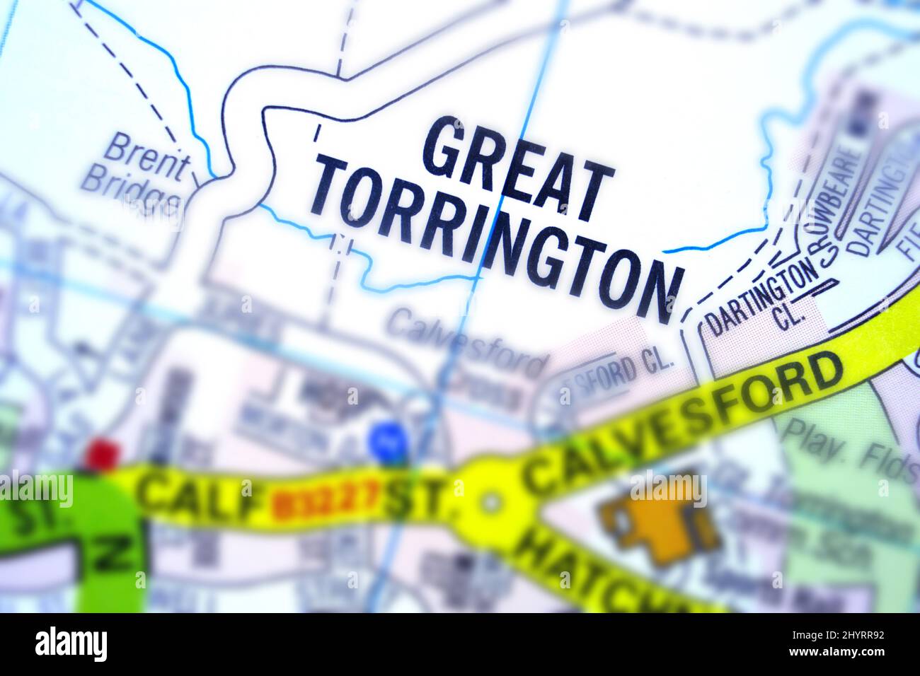 Map of great torrington hi-res stock photography and images - Alamy