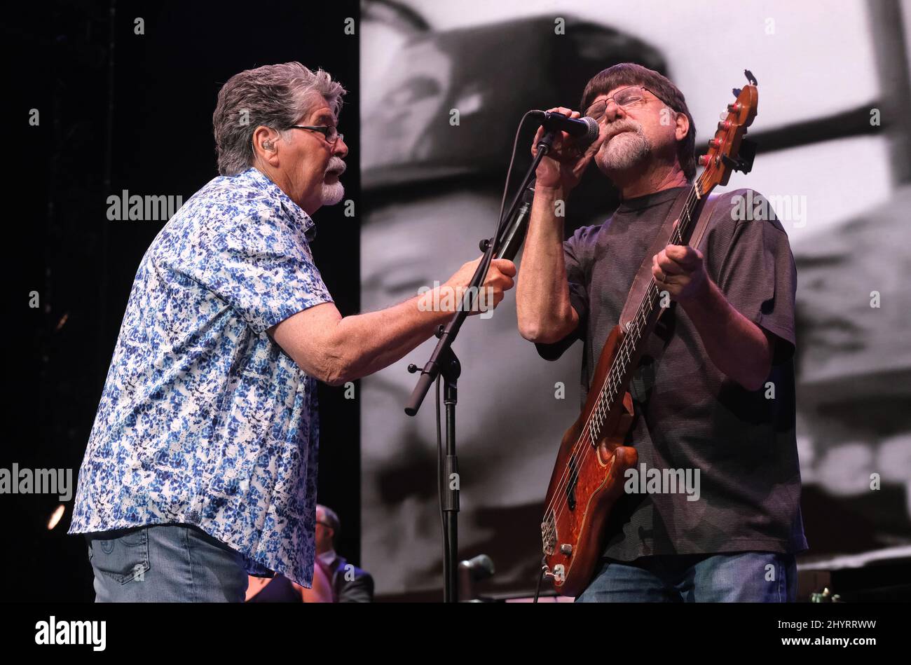 Randy Owen and Teddy Gentry of Alabama perform during their opening ...
