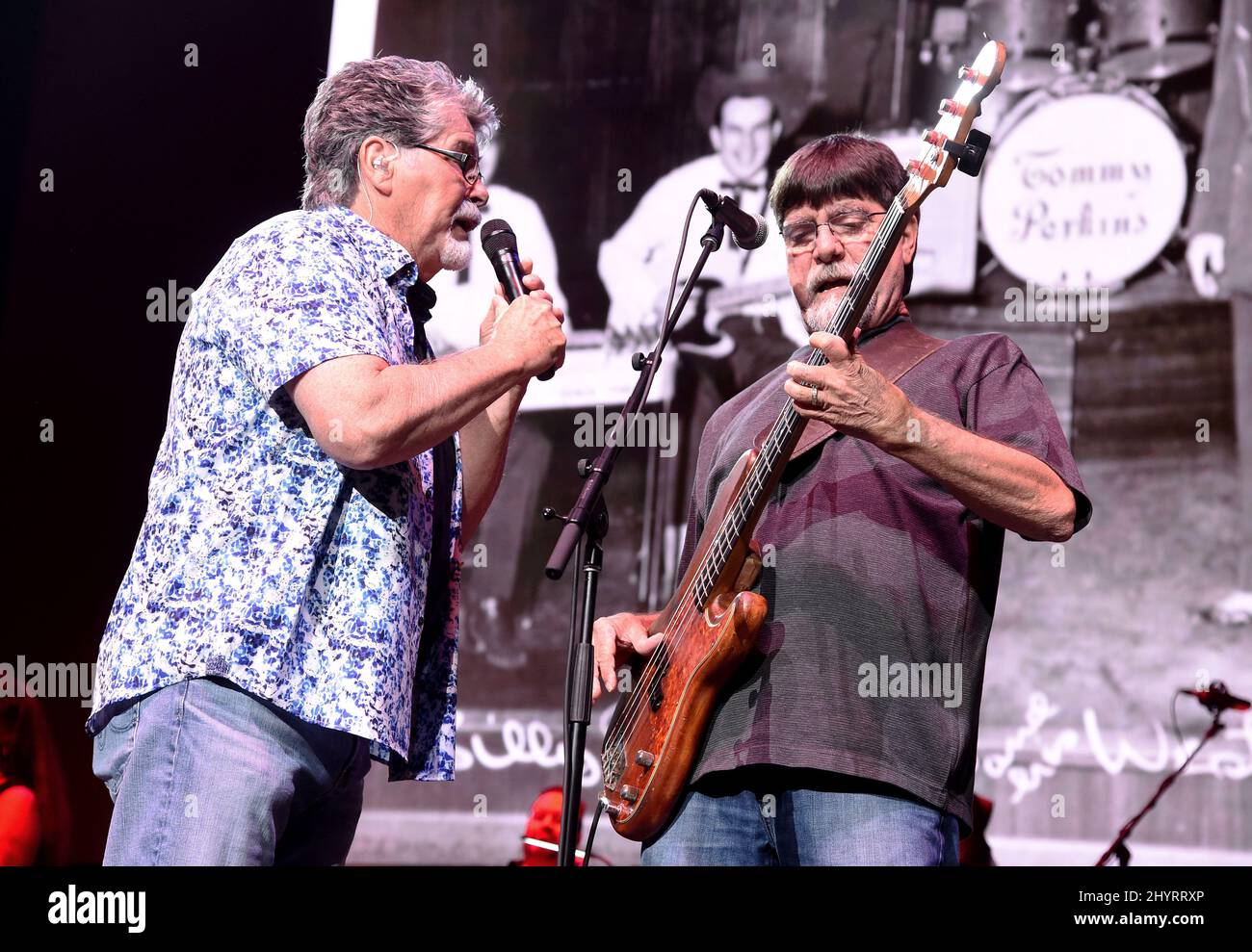Randy Owen and Teddy Gentry of Alabama perform during their opening ...