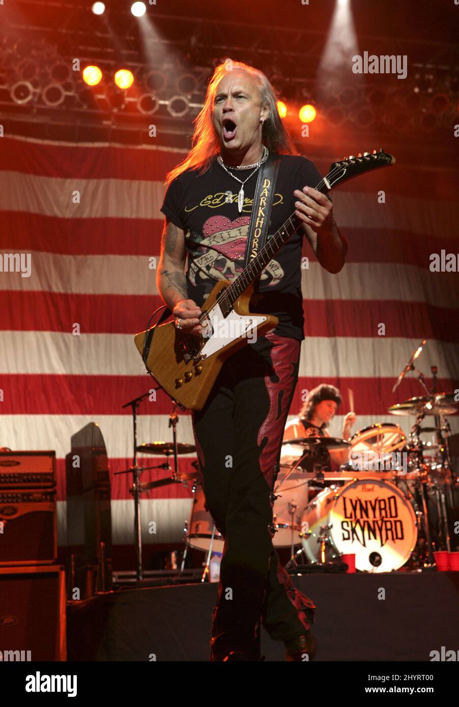 Rickey Medlocke of Lynyrd Skynyrd performs live on stage during at the ...