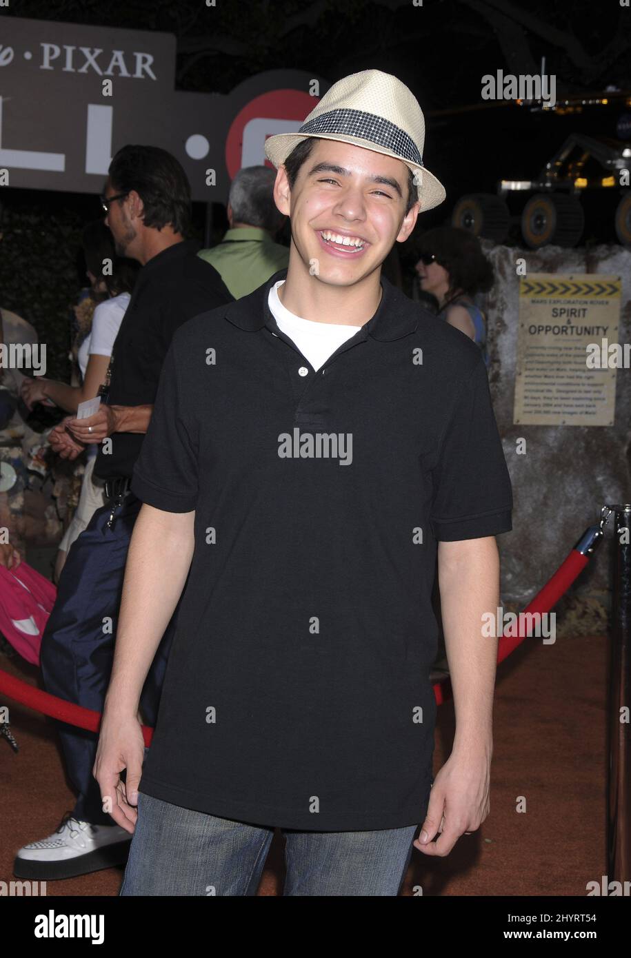 David Archuleta at the world premiere of Disney Pixar's "Wall-E" at the ...