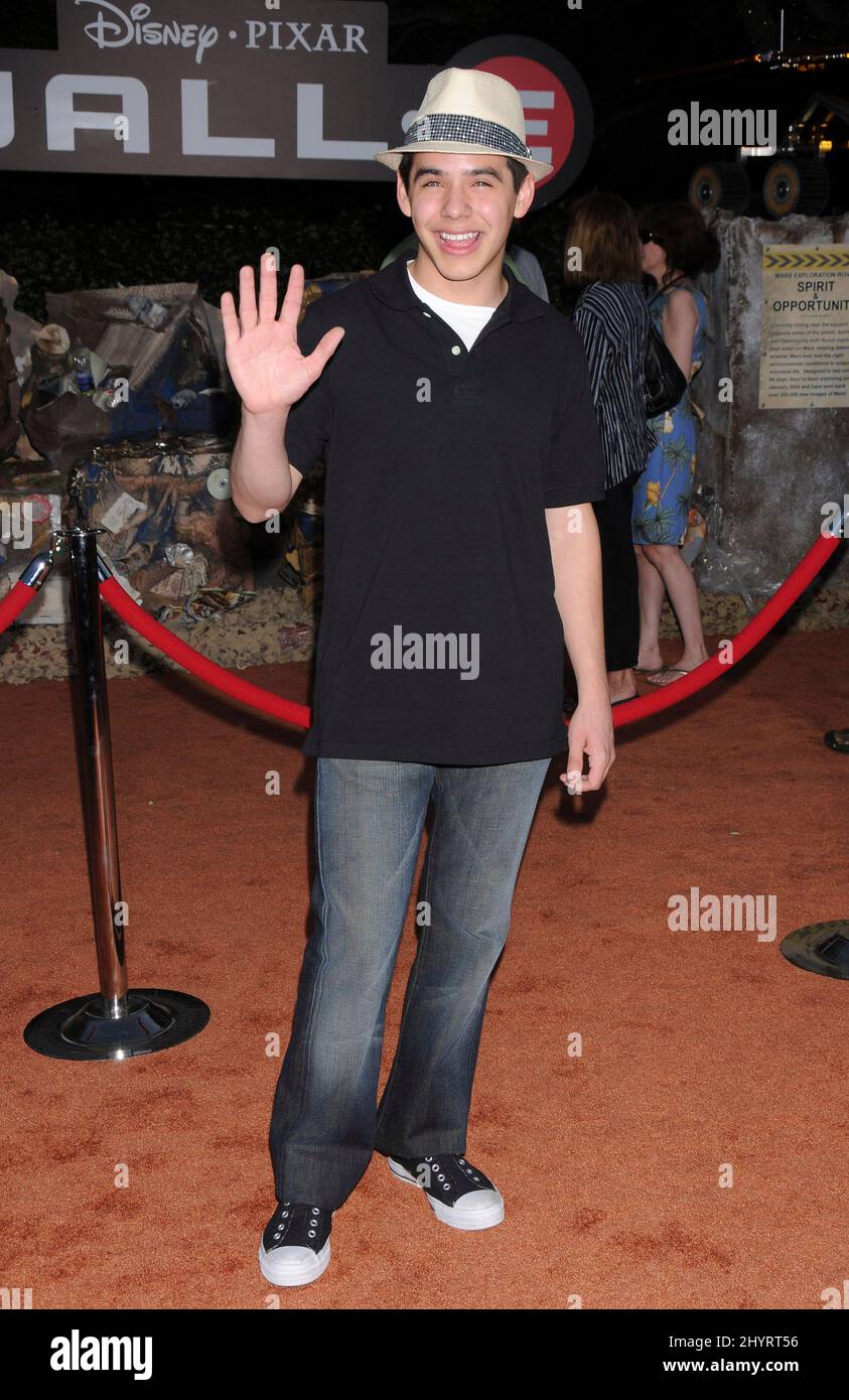 David Archuleta at the world premiere of Disney Pixar's "Wall-E" at the ...