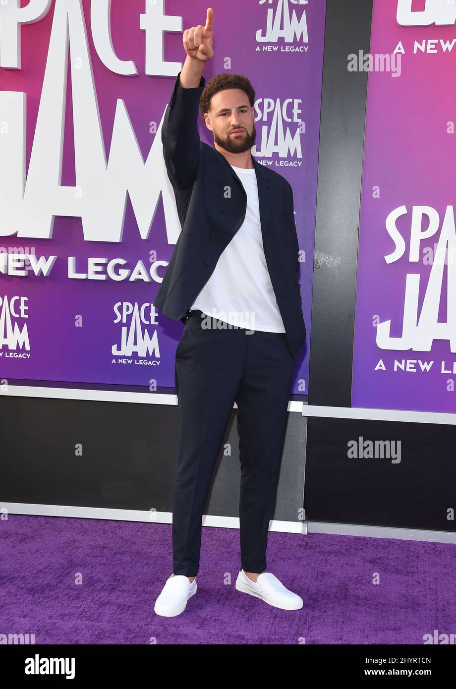 Klay Thompson at the world premiere of "Space Jam: A New Legacy" held ...