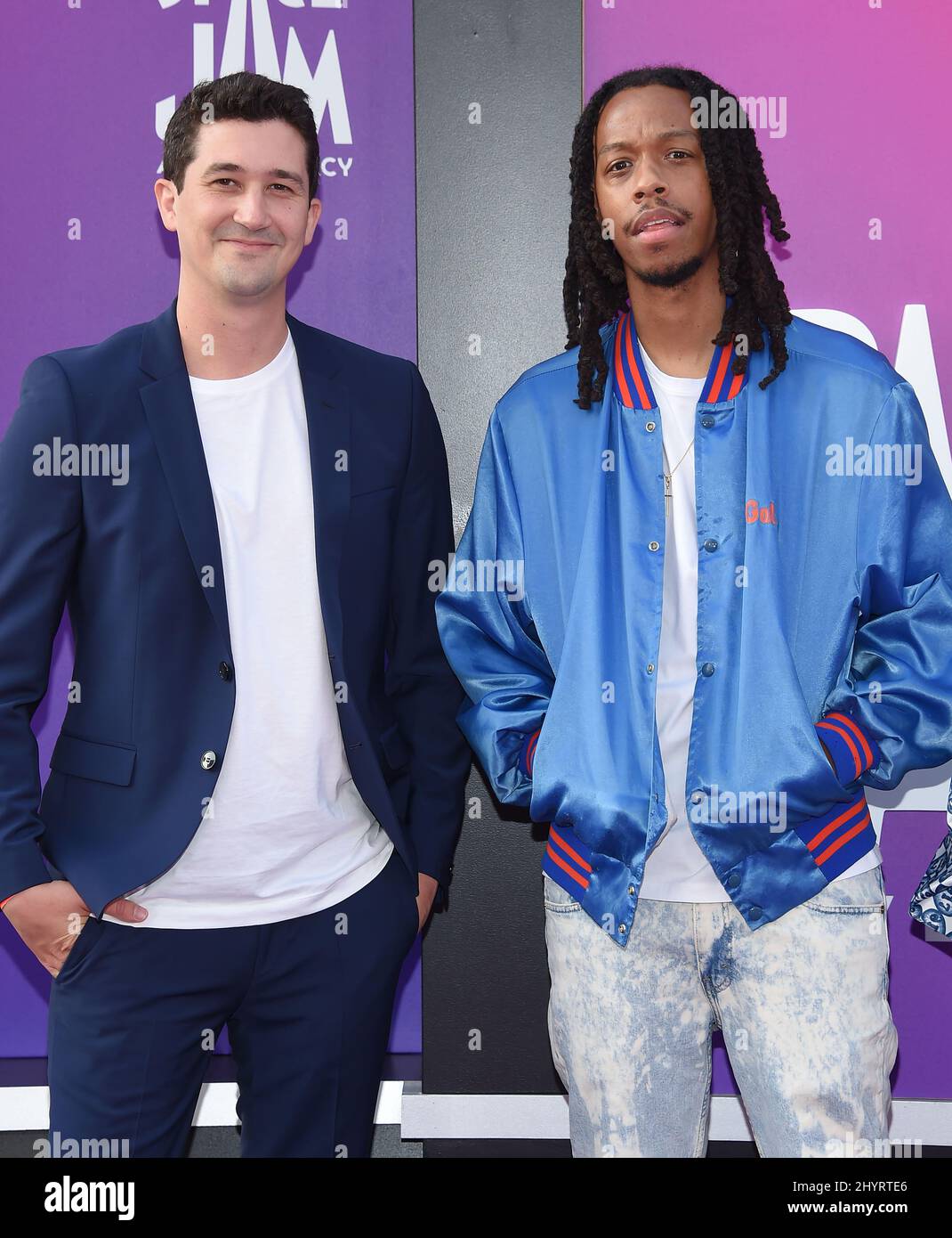 Tony Rettenmaier and Juel Taylor at the world premiere of "Space Jam: A ...