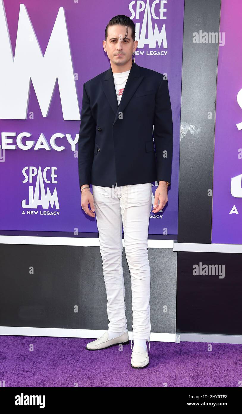 G-Eazy at the world premiere of "Space Jam: A New Legacy" held at the ...
