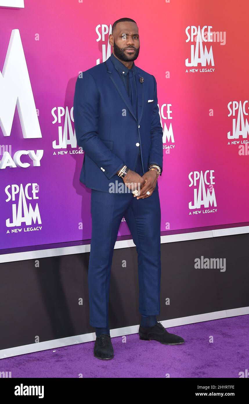 LeBron James at the world premiere of "Space Jam: A New Legacy" held at ...