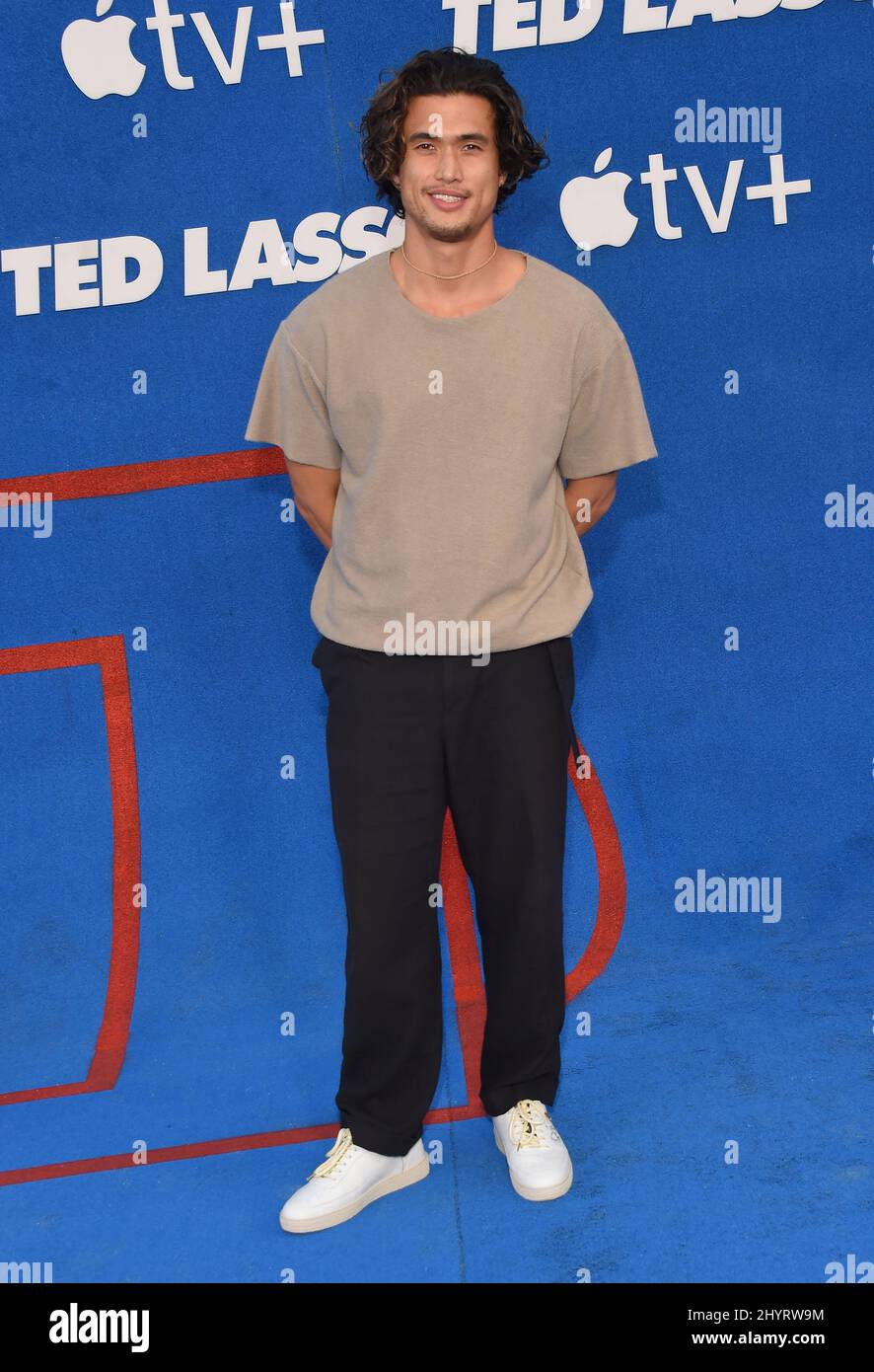 Charles Melton arriving to the €˜Ted Lasso' Season 2 Premiere at ...