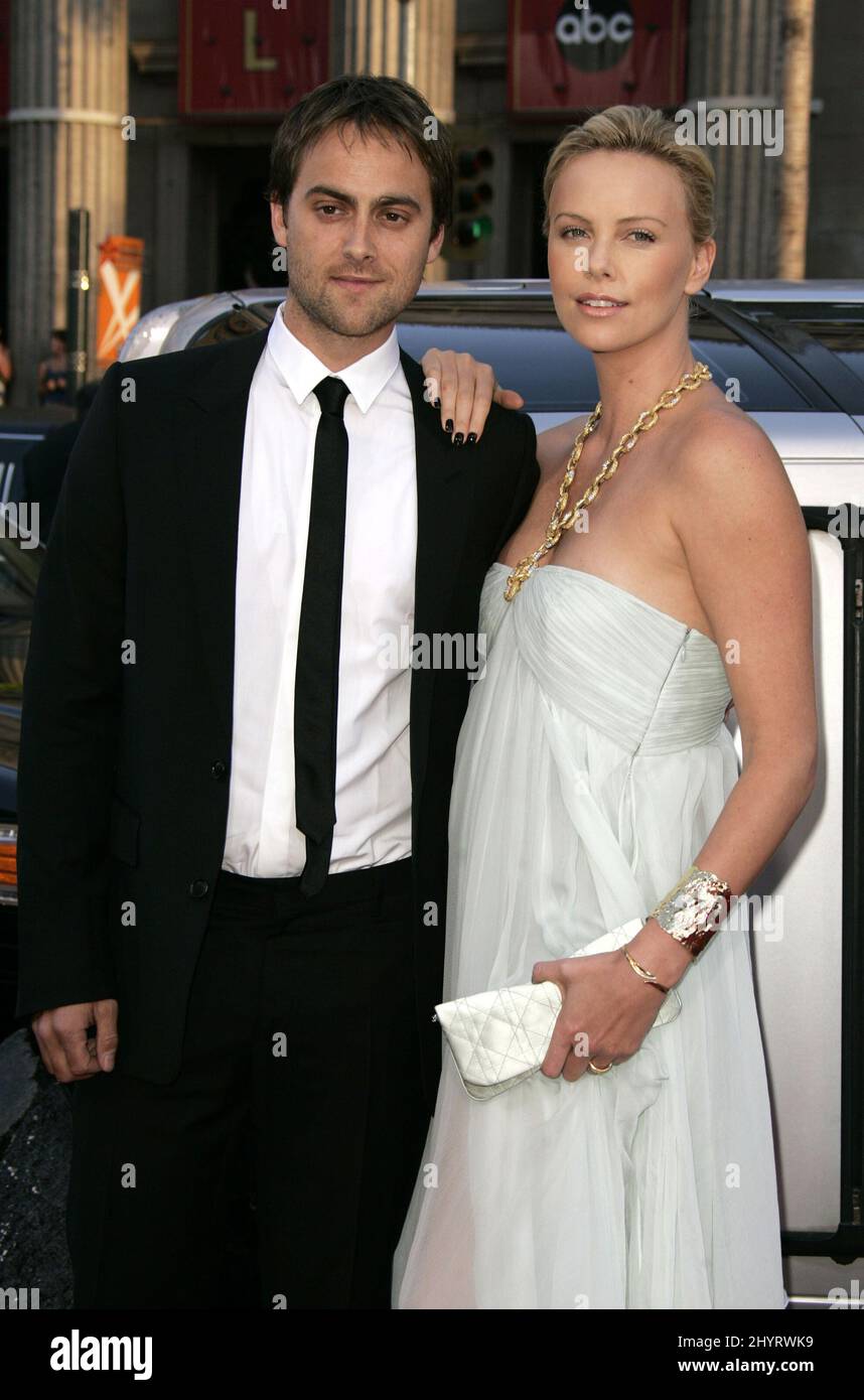 Stuart Townsend and Charlize Theron attending the Hancock premiere at ...