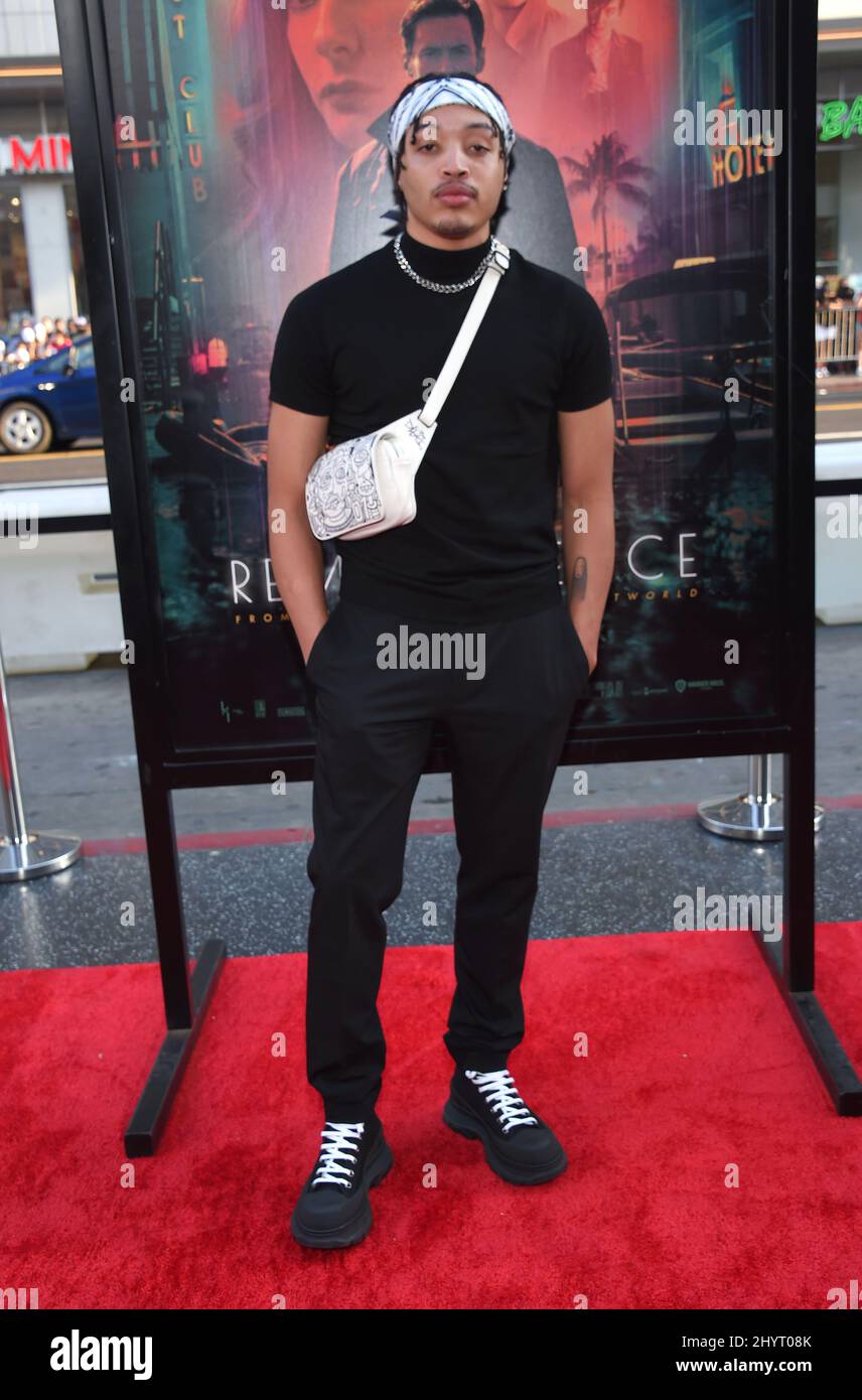 Lonr at the Los Angeles premiere of "Reminiscence" held on August 17 ...