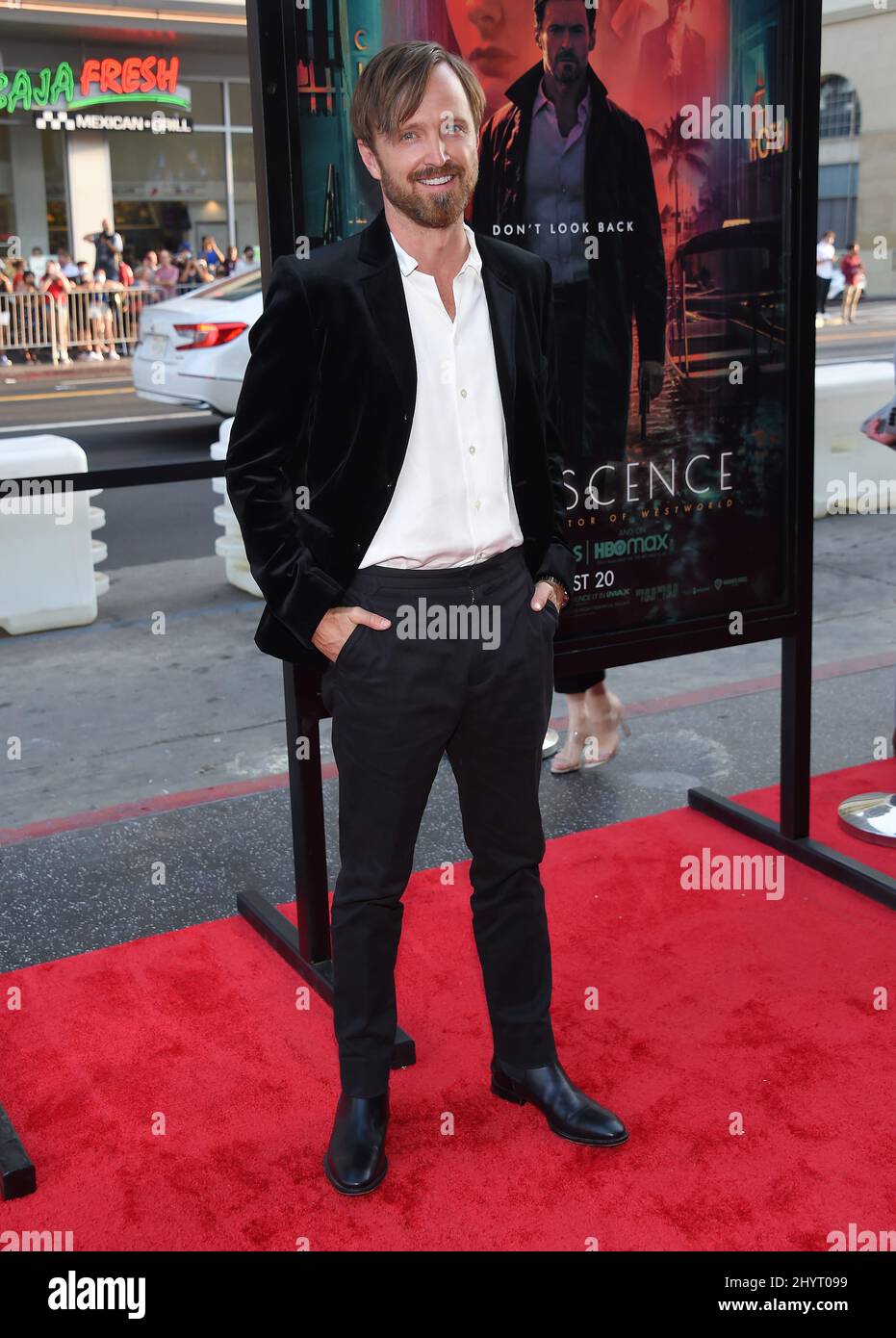 Aaron Paul at the Los Angeles premiere of "Reminiscence" held on August ...