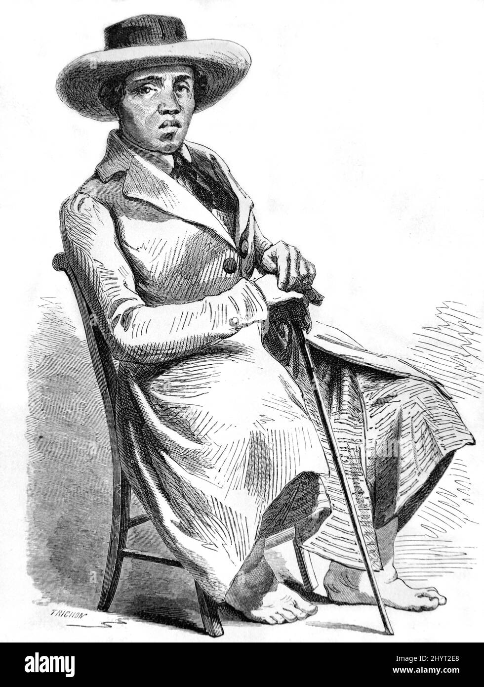 Tahitian Man or Gentleman Dressed in European Dress or Western Costume ...