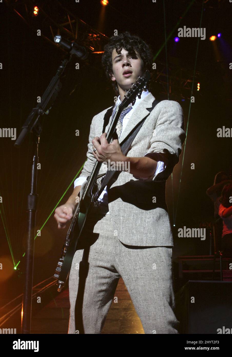 Nick Jonas of the Jonas Brothers performs live on stage during their ...